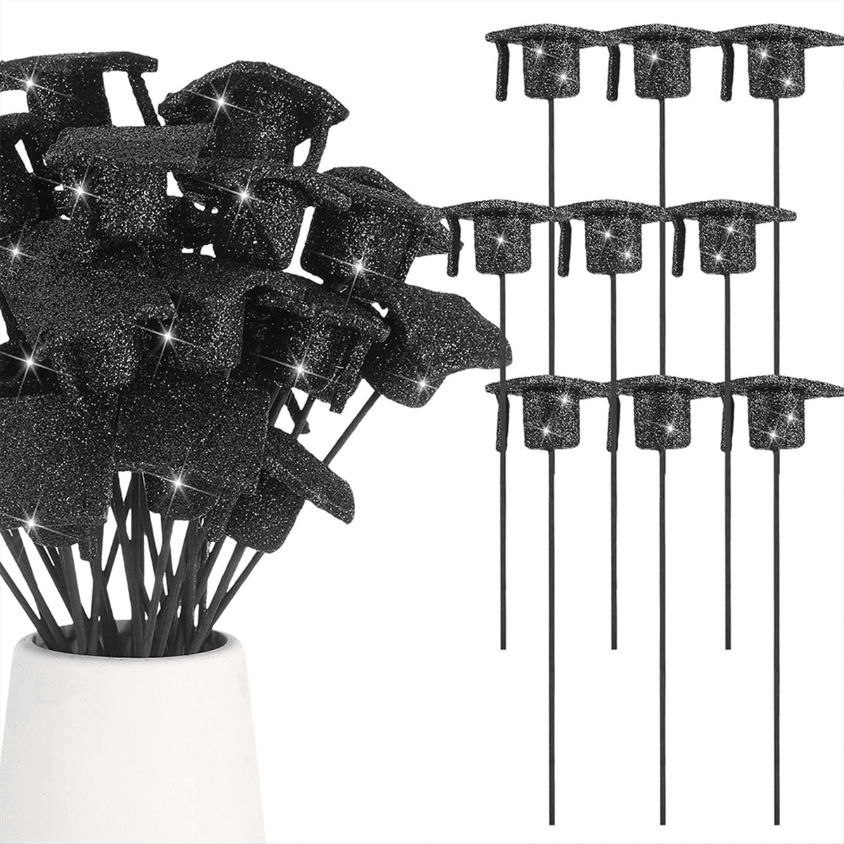 Click here for Unbranded 36 Pcs Graduation Cap Glitter Picks Foam... prices