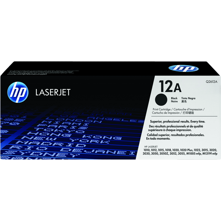 Free Shipping HP 12A Black Original LaserJet Toner Cartridge 2 000 pages Q2612A Walmart