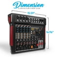 Pyle PMX646 - 6-Channel Inputs Mixer w/ Recording Interface - 4 XLR ...