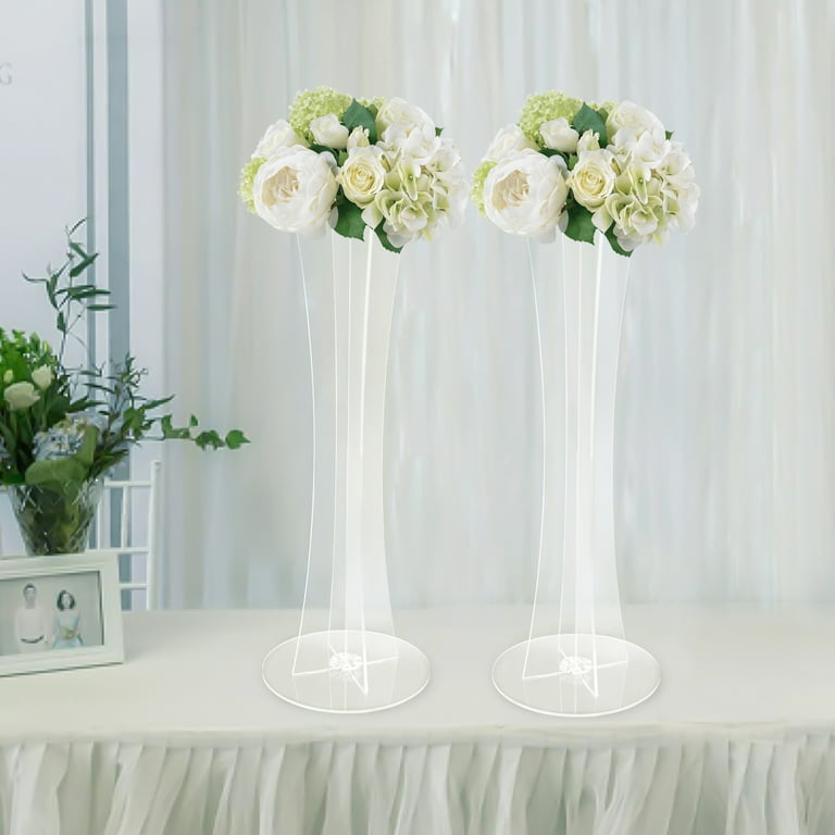 Clear Plastic Centerpiece Column 18 Acrylic Pillar Stand Mirror Base