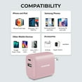 Liquipel Powertek Pastel Plaid 20W A/C Combo Wall Charger - Pink - Walmart.com