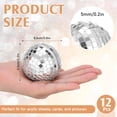 12 Pcs Disco Ball Table Number Card Holders Silver Place Card Photo ...