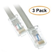 C&E Cat6 Blue Ethernet Patch Cable, Bootless, 10 Feet, 3 Pack - Walmart.com