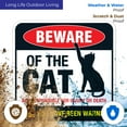 Beware of Cat Sign, Funny Attack Cat Sign, - Walmart.com