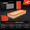 A-Premium 2-PC Engine Air Filter Compatible with Land Rover Discovery ...