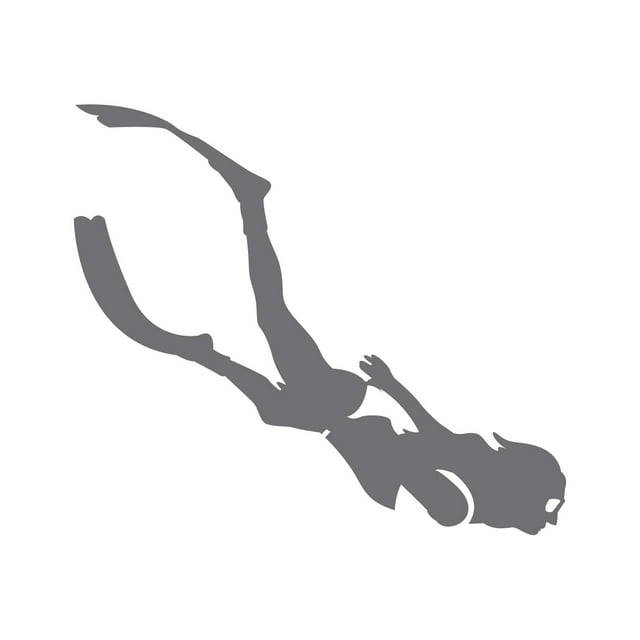 Girl Diver Sticker Decal Die Cut - Self Adhesive Vinyl - Weatherproof ...