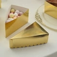 BalsaCircle 10 Gold Triangle Paper Cake Slice Boxes Scalloped Top Party ...