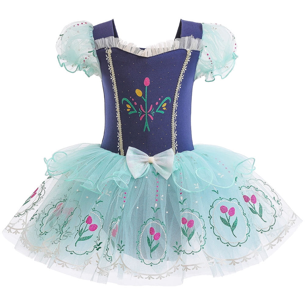 Toddler Girls Princess Ballerina Tutu Dress Elsa Anna Birthday Party ...