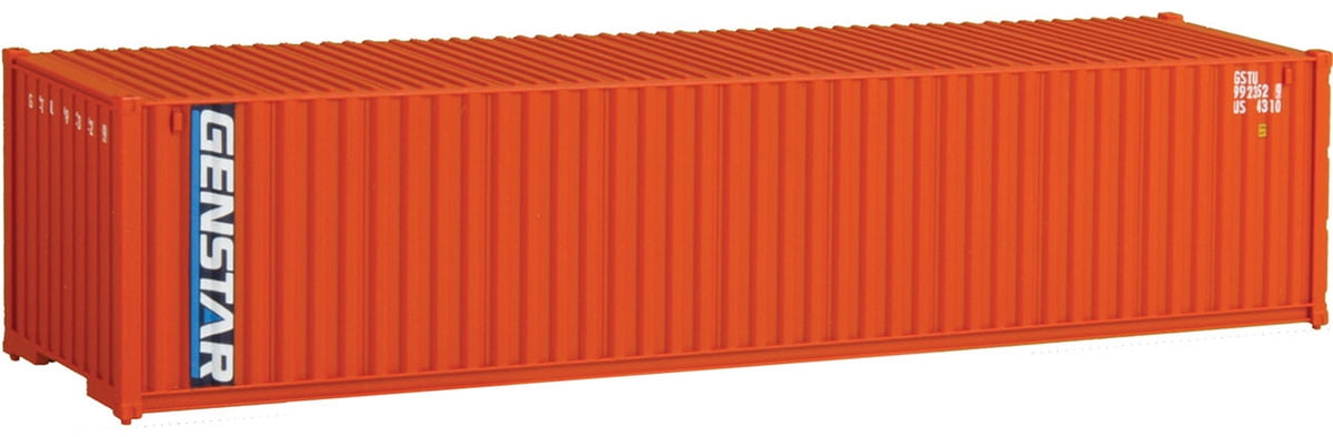 Walthers HO Scale 40' Corrugated-Side Shipping Container Genstar ...
