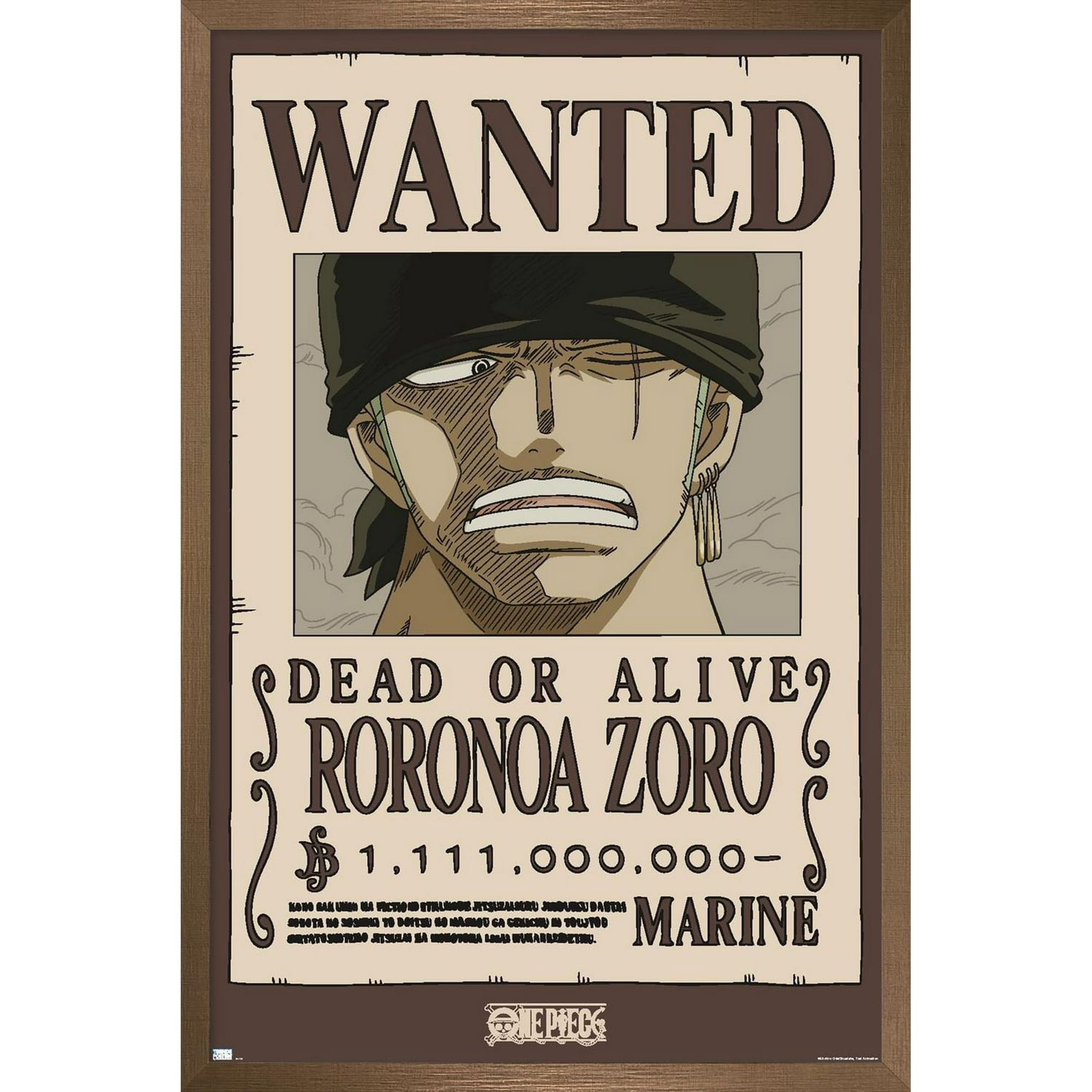 Click here for Trends International One Piece - Roronoa Zoro Want... prices