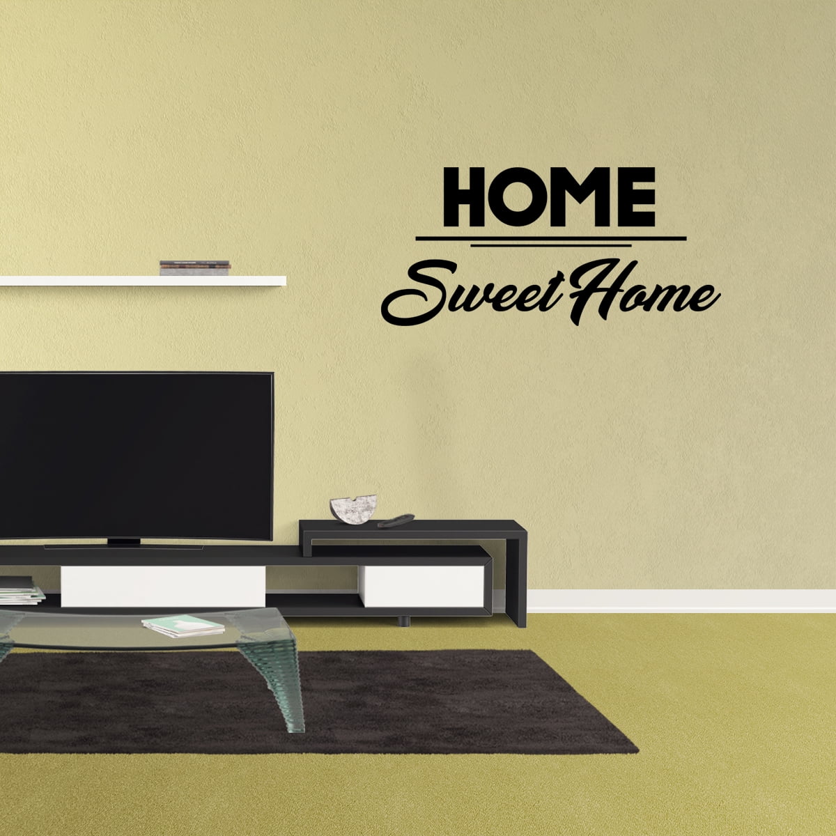 Wall Decal Quote Home Sweet Home Vinyl Lettering Words Home Sticker Art ...
