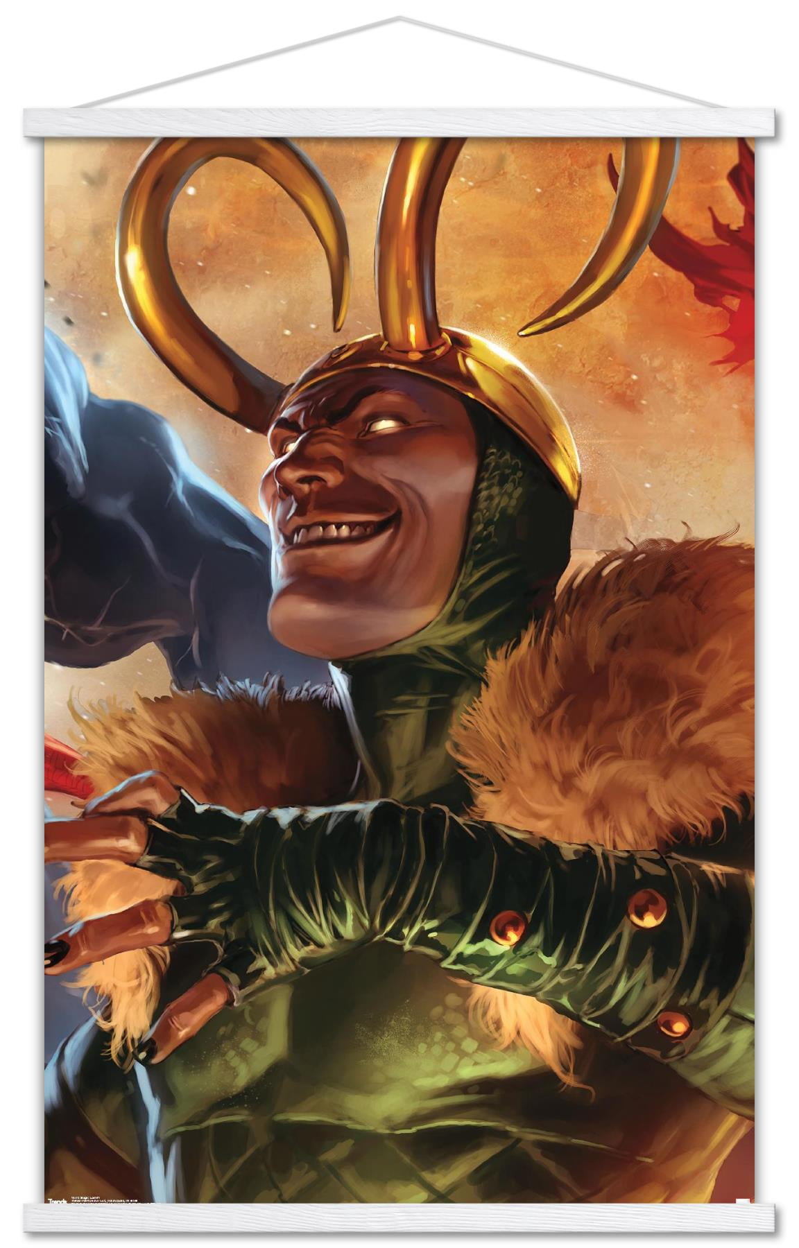 Marvel Comics - Loki - Siege Cover #1 Wall Poster with Wooden Magnetic ...