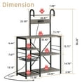 Walsunny 6 Tier Bakers Rack with Power Outlet, Industrial Kitchen ...