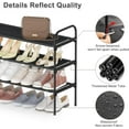 Highcool 3 Tier Long Shoe Rack for Closet, Screw Fastened Plastic ...