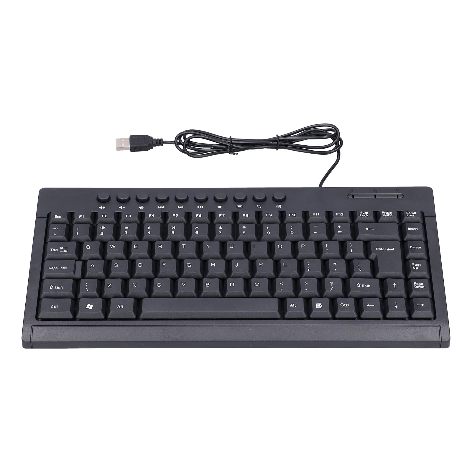 Mini Teclado USB para oficina: Teclado Pequeño con Cable con 87 Teclas ...
