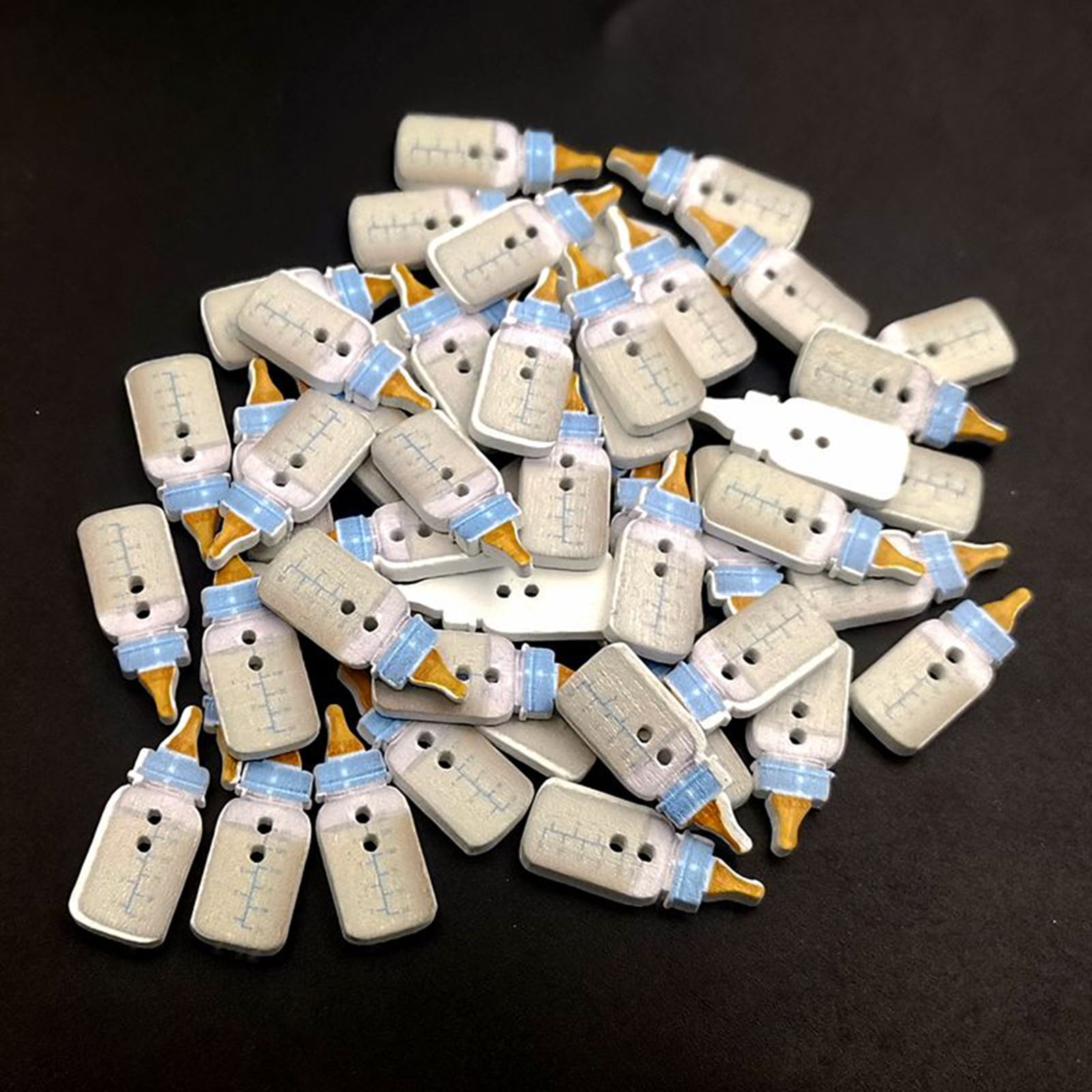 Hesroicy 50Pcs Buttons Small Smooth Bottle Shape Decorative Sewing ...