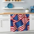 American Flag Cabinet Curtains 10" W x 11" L, Blue Red White ...