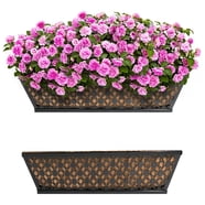 Y&M 4packs 24 Inch Window Deck with Coco Liner, Fence Metal Hanging ...