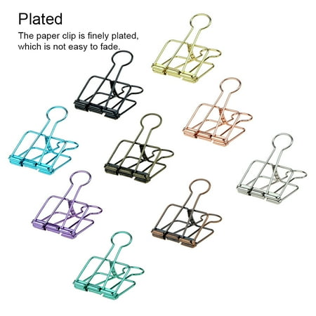 thinsony 20 Pieces Metal Paper Clip Electroplated Solid Color ...