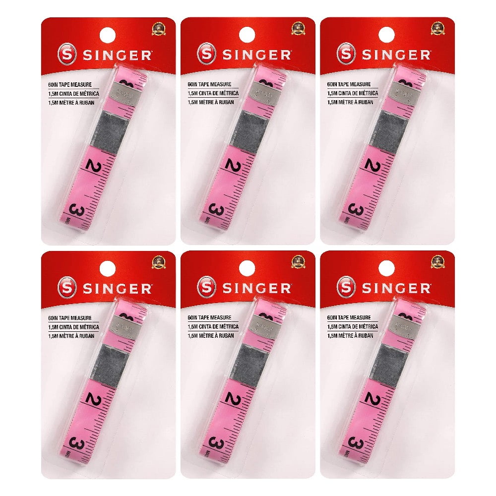 Singer Tape Measure 60 Inch Vinyl Pink, 6 Pack - Walmart.com
