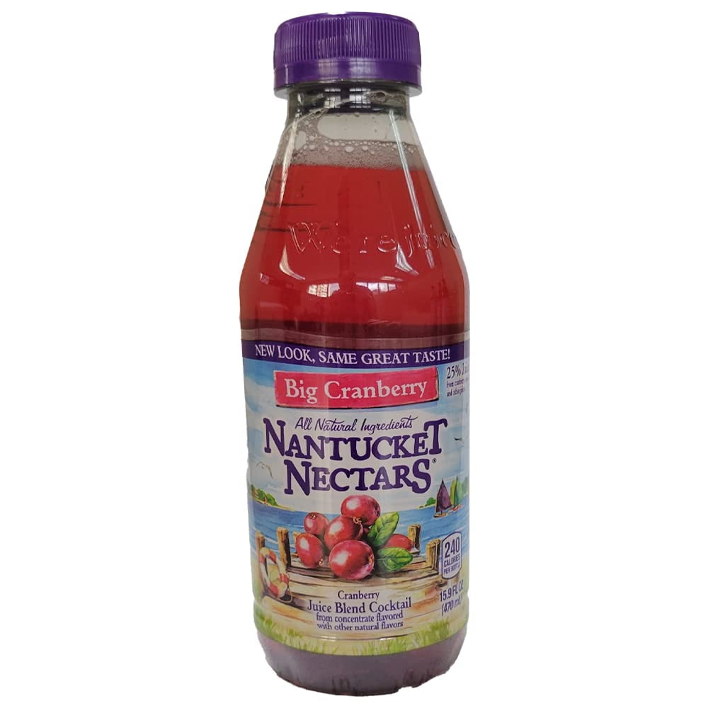 Nantucket Nectars Big Cranberry Cocktail, 15.9 fl oz (12 Plastic ...