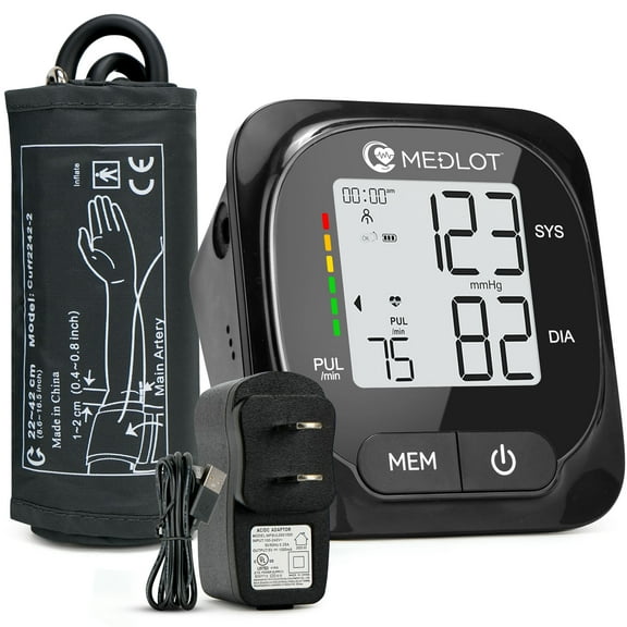 Equate Upper Arm Blood Pressure Monitor and Wide Range Arm Cuff with ...