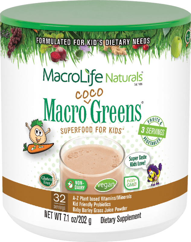 MacroLife Naturals Jr. Macro Coco-Greens Kids Complete Superfood 32 ...
