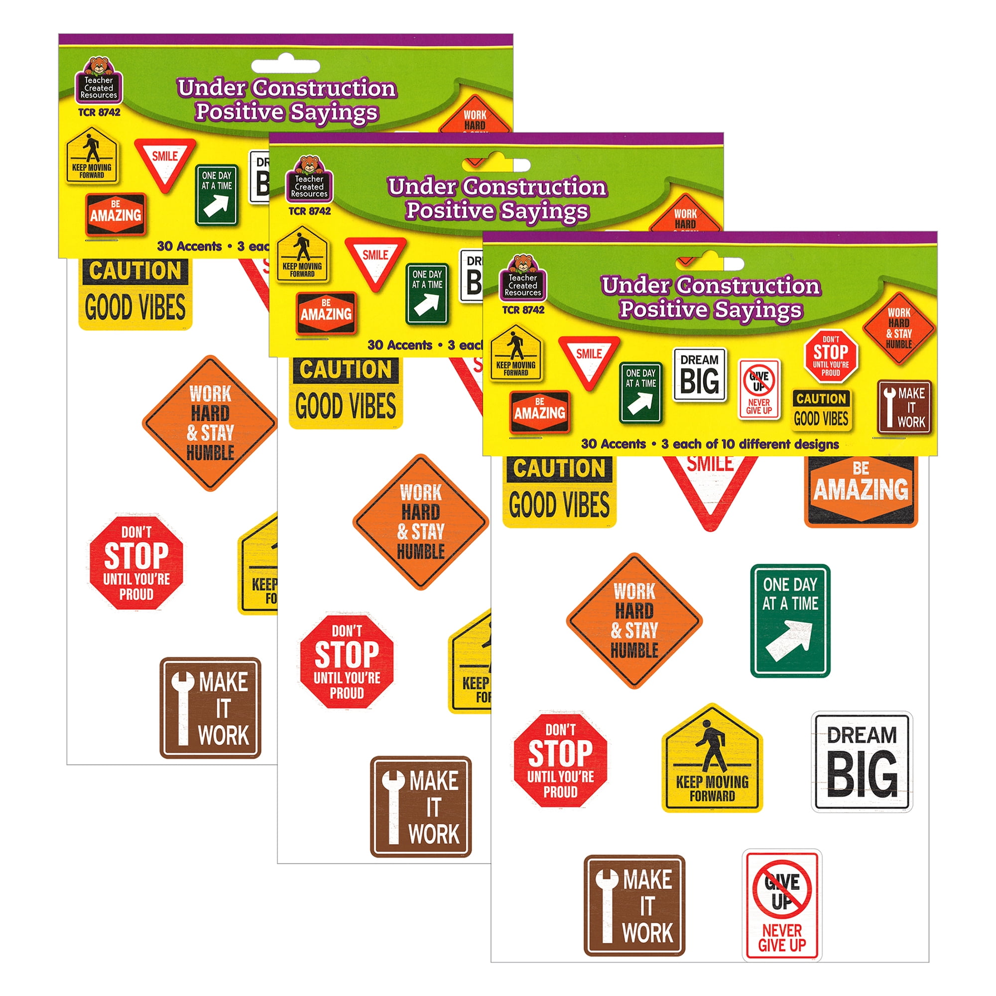 Teacher Created Resources Under Construction Positive Sayings Accents ...