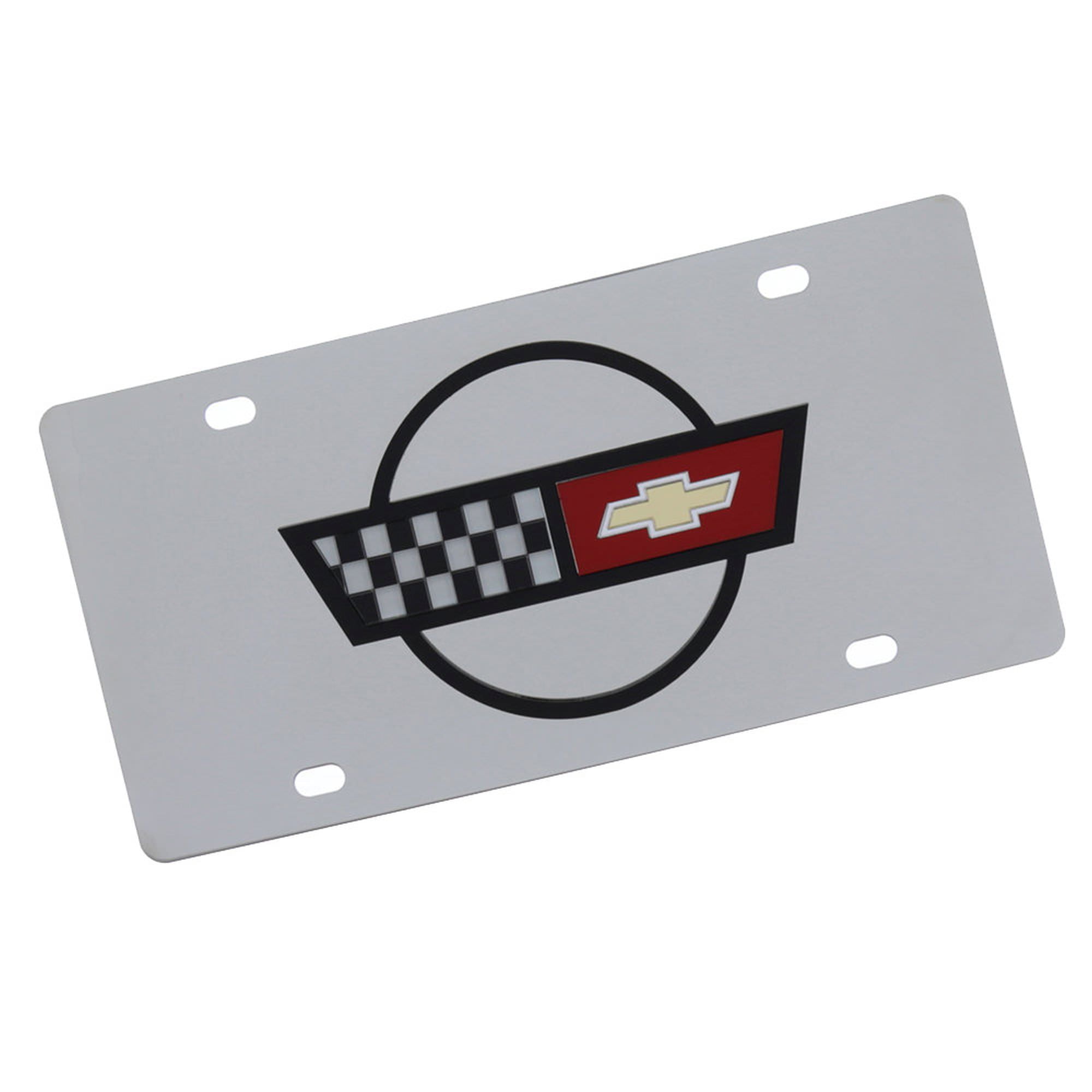 Corvette C4 Logo License Plate (Chrome) - Walmart.com