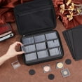 1Set 100Pcs Square Plastic Coin Holder Box Collection Storage for Coins ...