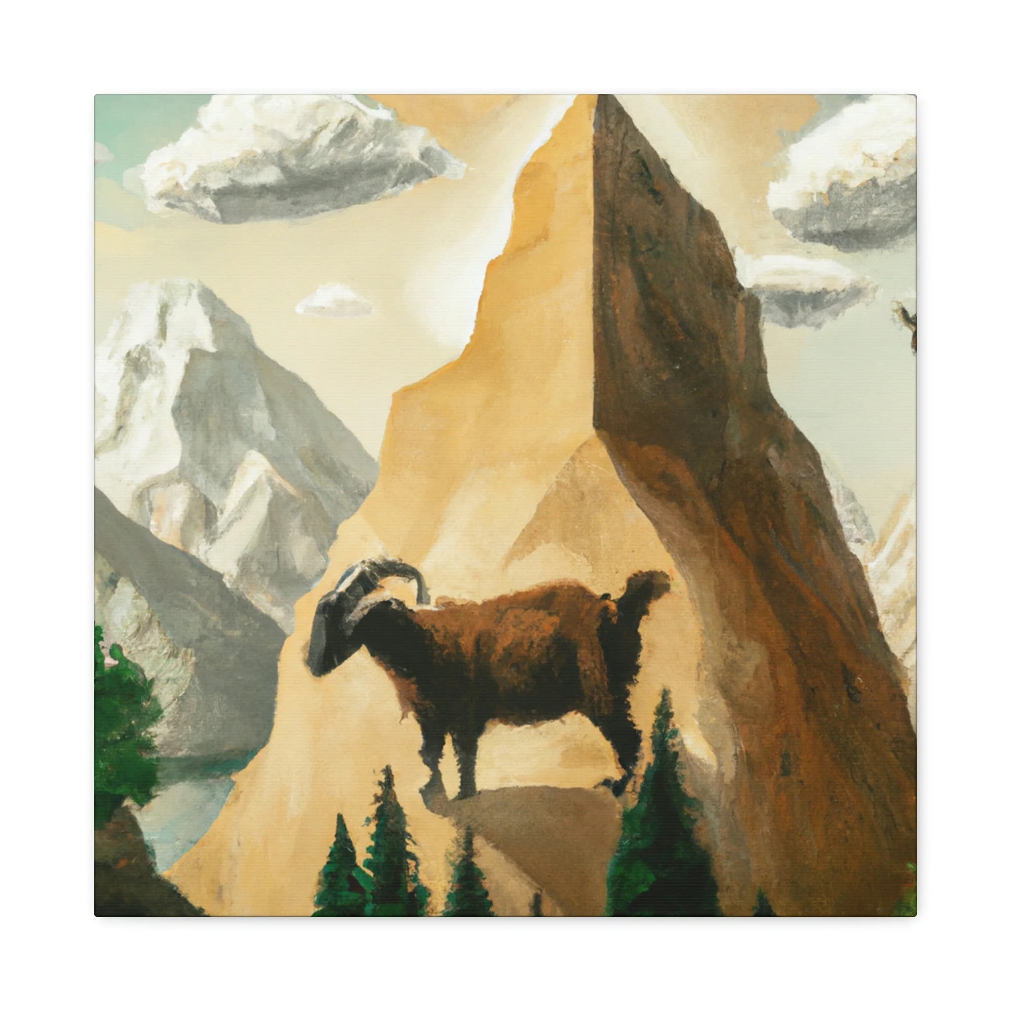 Mountain Goats in Glory - Canvas - Walmart.com
