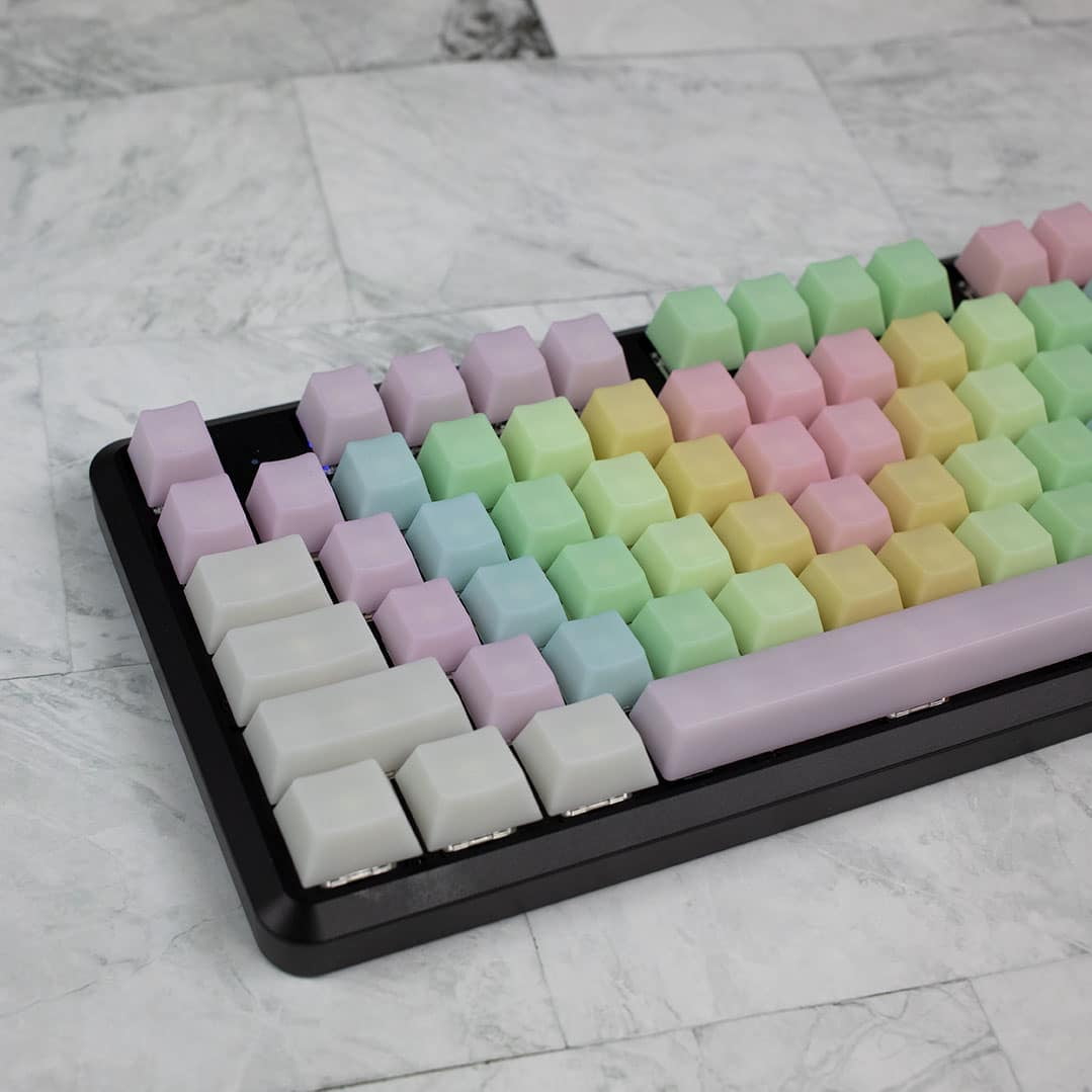POM Jelly Rainbow Keycaps Blank (108 keycap set) | With 1.75u Shift ...