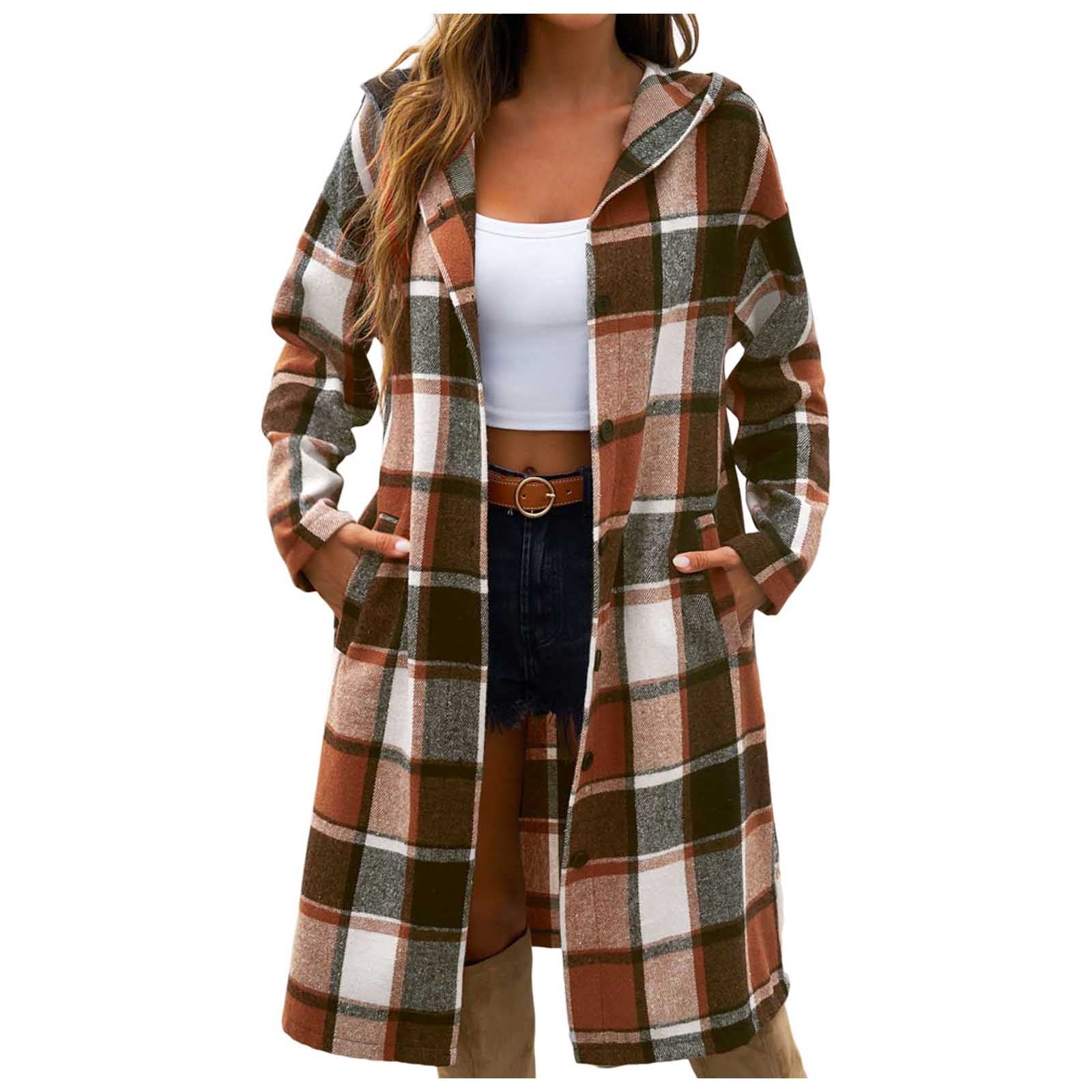 Click here for Bmisegm Womens Color Block Plaid Shirts Button Dow... prices