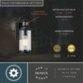 Winfield 5.75-in. 1 Light Black Motion Sensor Dusk to Dawn Outdoor Wall ...