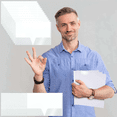 100-Pack Glossy Laminated White Letter-Size Paper Folder with 2 Pockets ...