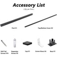 Mondaria 6 FT Aluminum Fence Posts for Fence Installation, Above Ground ...