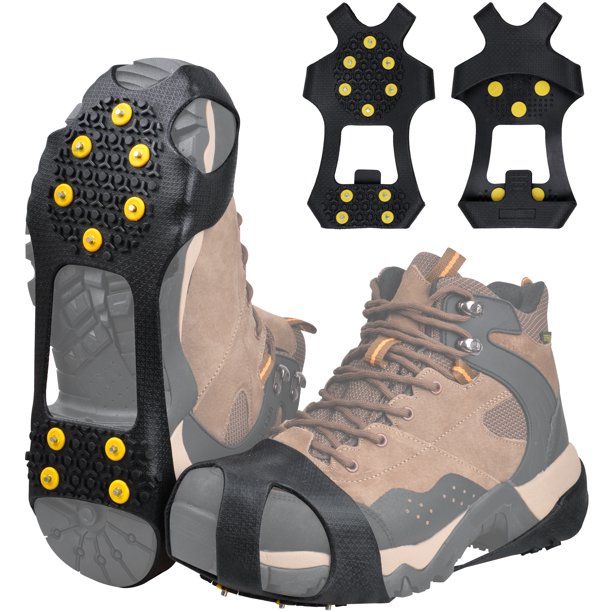 Ice Snow Cleats for Shoes and Boots Walk Traction Cleats Non-Slip 10 ...