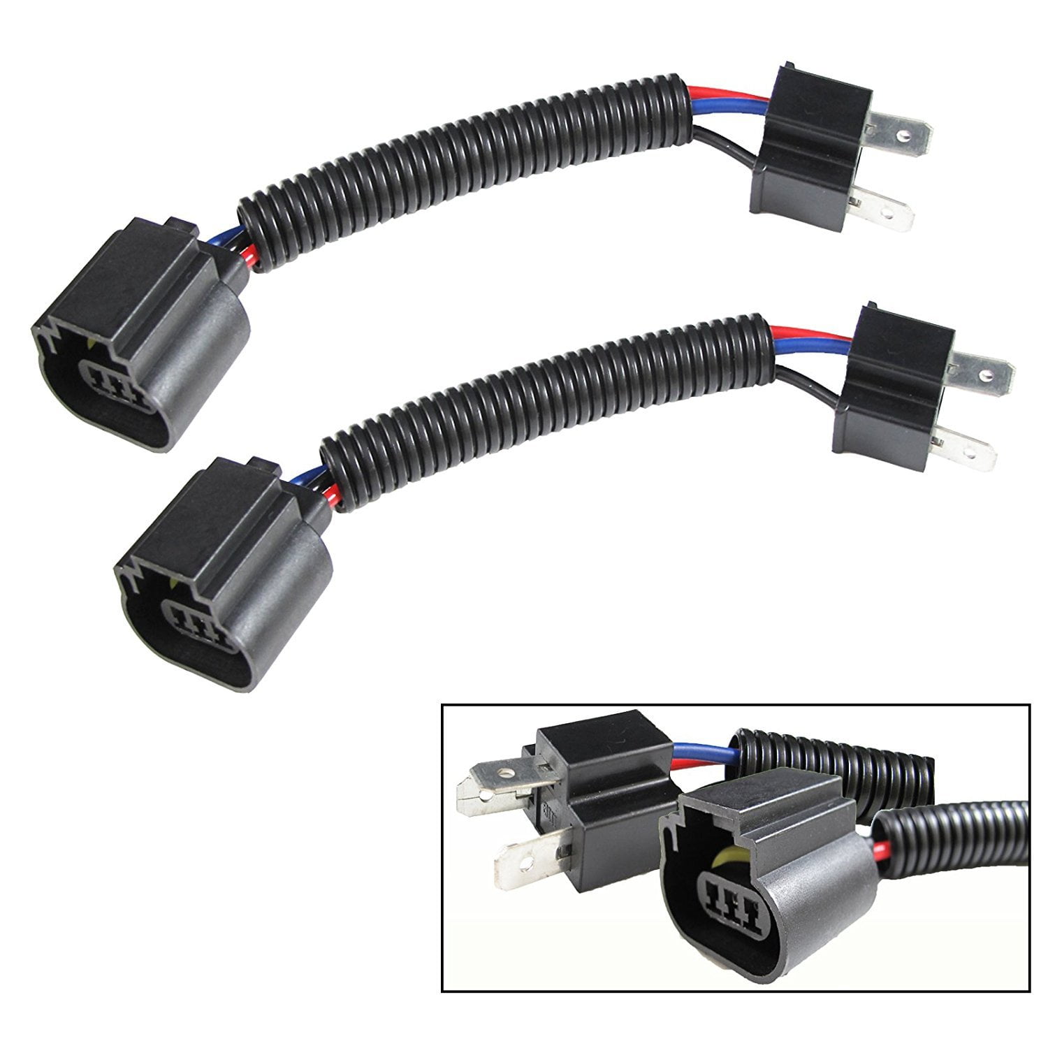 Xotic Tech H4 9003 To H13 9008 Headlight Conversion Harness Sockets for ...