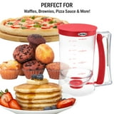 Chef Buddy 4-Cup Pancake Batter Dispenser with Squeeze Handle (Red ...