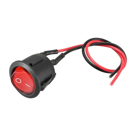 Boat Rocker Switch Red Toggle Switch W Wires for Boat Car Marine ON/OFF ...
