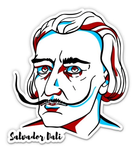Salvador Dali - 5" Vinyl Sticker - For Car Laptop I-Pad - Waterproof ...