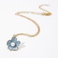 Dademeo Valentines Day Gifts Tiny Blue Flower Charm Boho Pendant ...