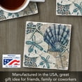 CounterArt "Sea Shells" Single Absorbent Stone Tumbled Tile Coaster 1 ...