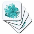 3dRose One Large Beautiful Turquoise Tropical Lilly On A Flourish ...