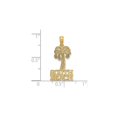 14k Yellow Gold Palm Tree Pendant for Women or Unisex, South Beach ...