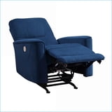 Recliners Modern Power Rocker Reclining Chair, Navy Blue Velvet ...