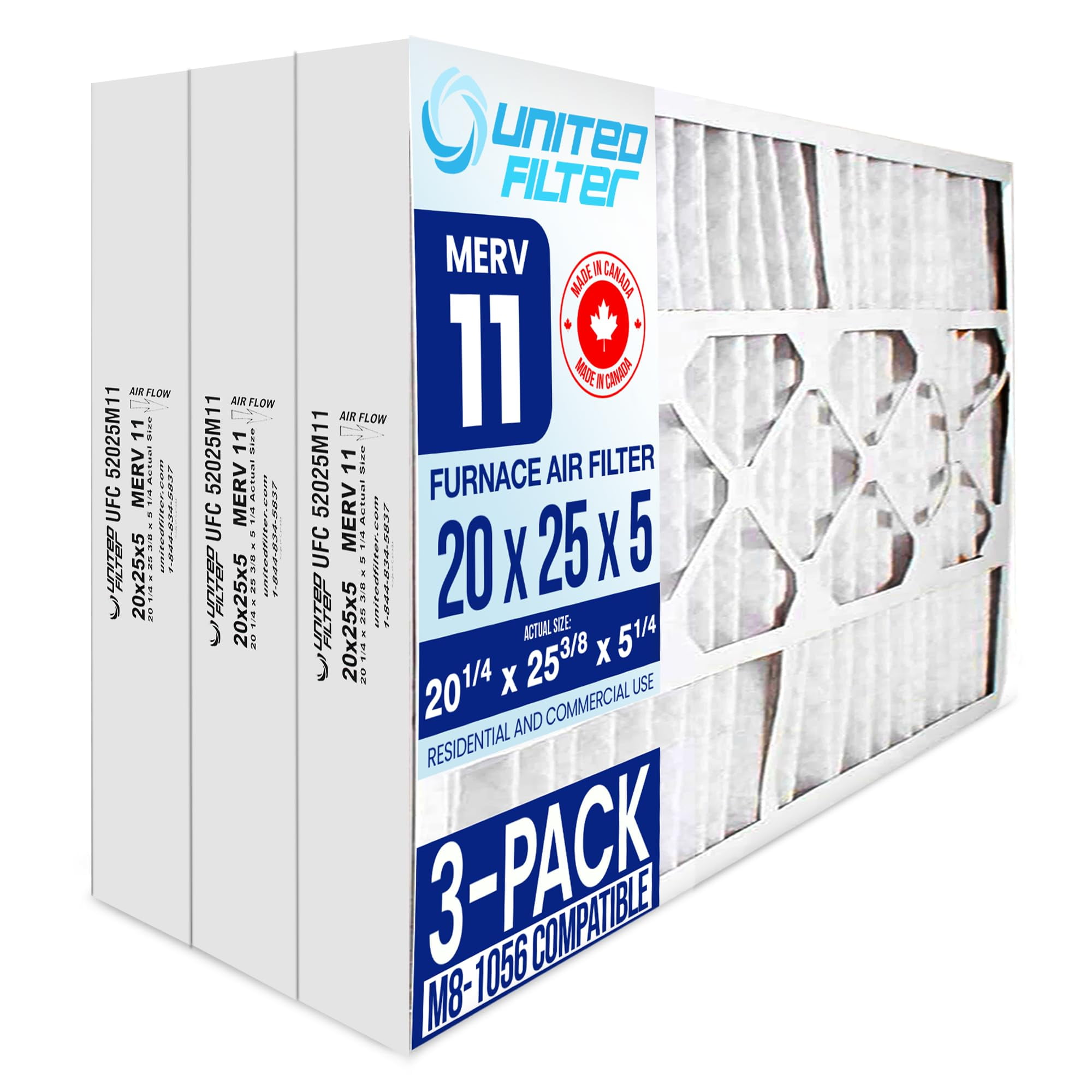 Click here for United Filter 20x25x5 Compatible With M8-1056 Merv... prices