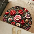 A Carpet Entrance Door Semicircle Mat Household Absorbent Non-Slip Foot ...