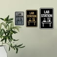 Signs ByLITA Portrait Round Lab Station Sign (Brushed Gold) - Medium ...