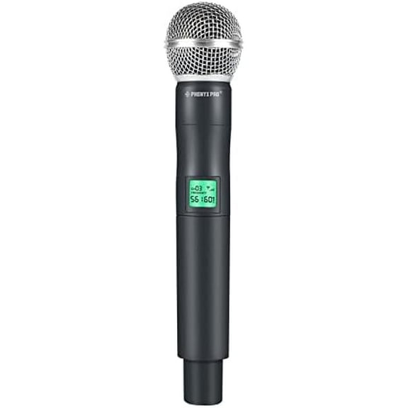 Gemini UHF Dual Channel Wireless Microphone System - Professional UHF ...